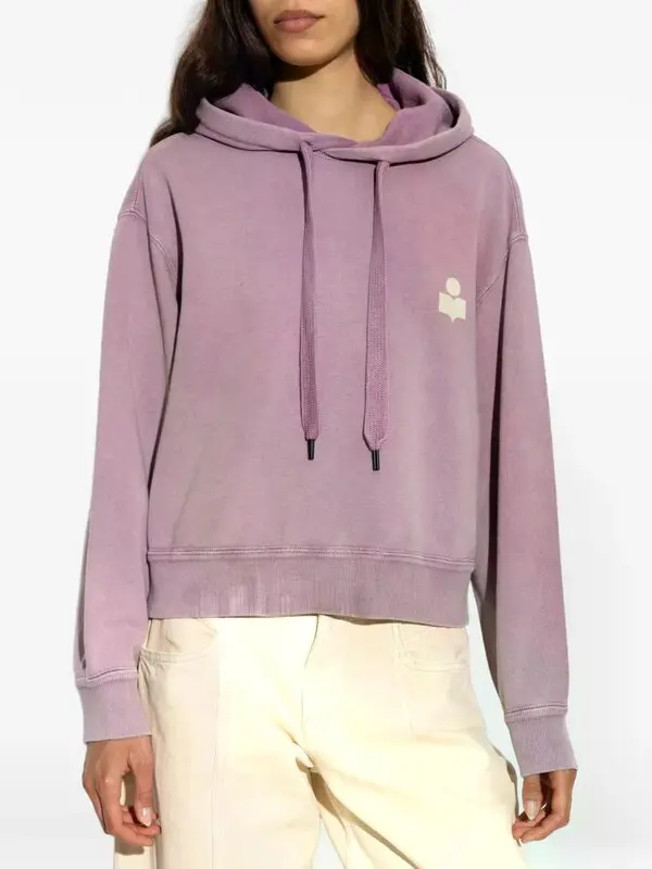 MARANT ETOILE Salmy Logo Drawstring Hoodie - Purple