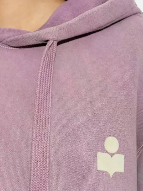 MARANT ETOILE Salmy Logo Drawstring Hoodie - Purple