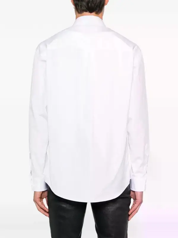 Dsquared2 Dropped-shoulder Logo-print Patch-pocket Cotton Shirt
