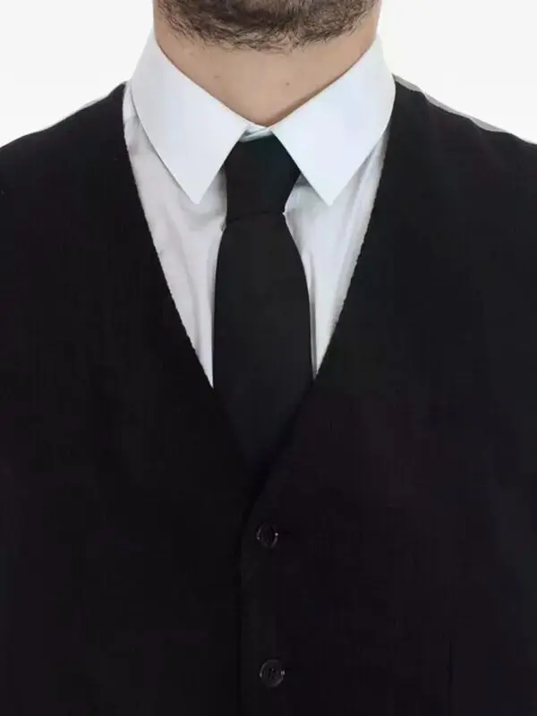 Dolce & Gabbana Jacquard Rear V-neck Waistcoat