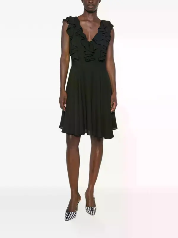 HANITA Ruffled V-neck Dress