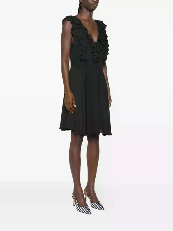 HANITA Ruffled V-neck Dress