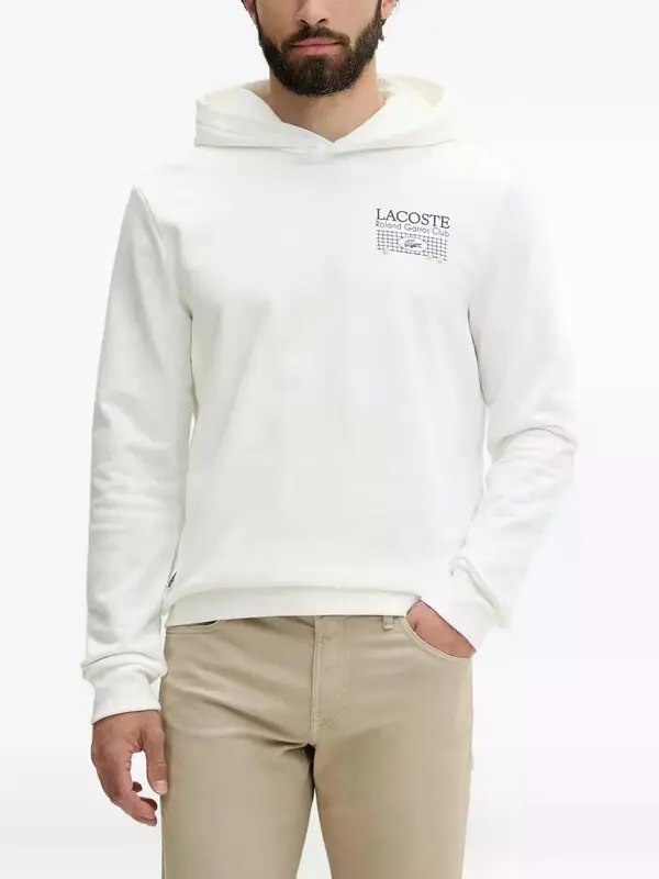 Lacoste Roland Garros Graphic Hoodie - White