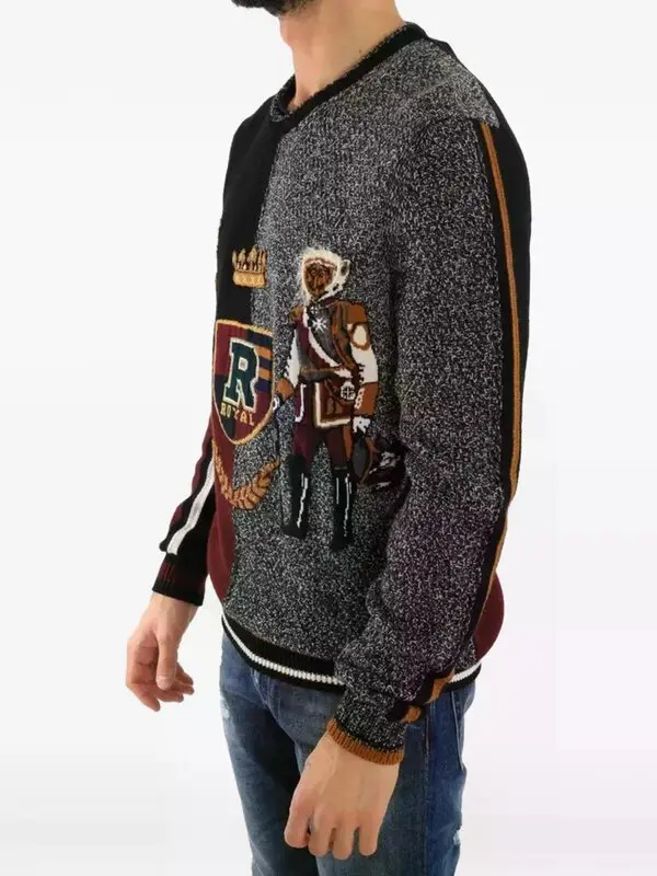 Dolce & Gabbana Royal Crest Colour-block Sweatshirt