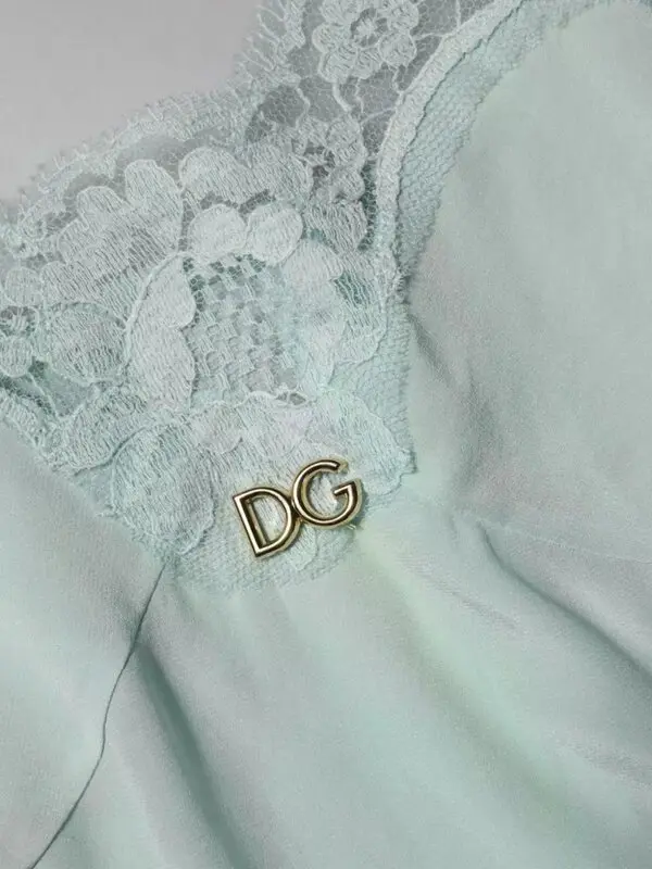 Dolce & Gabbana Lace-trimmed Sweetheart Neck Midi Dress