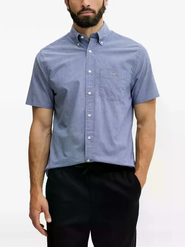 Gant Button-down Short-sleeve Shirt - Blue