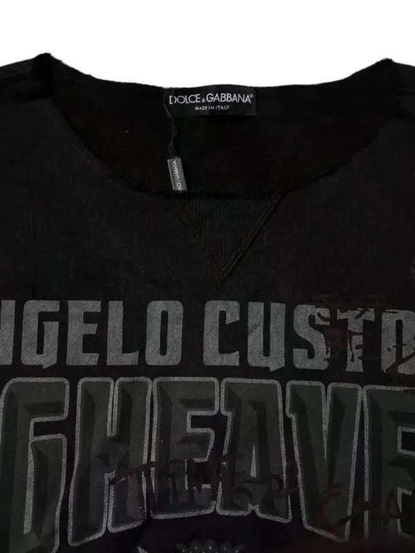 Dolce & Gabbana Graphic Print Raw-cut Sweater