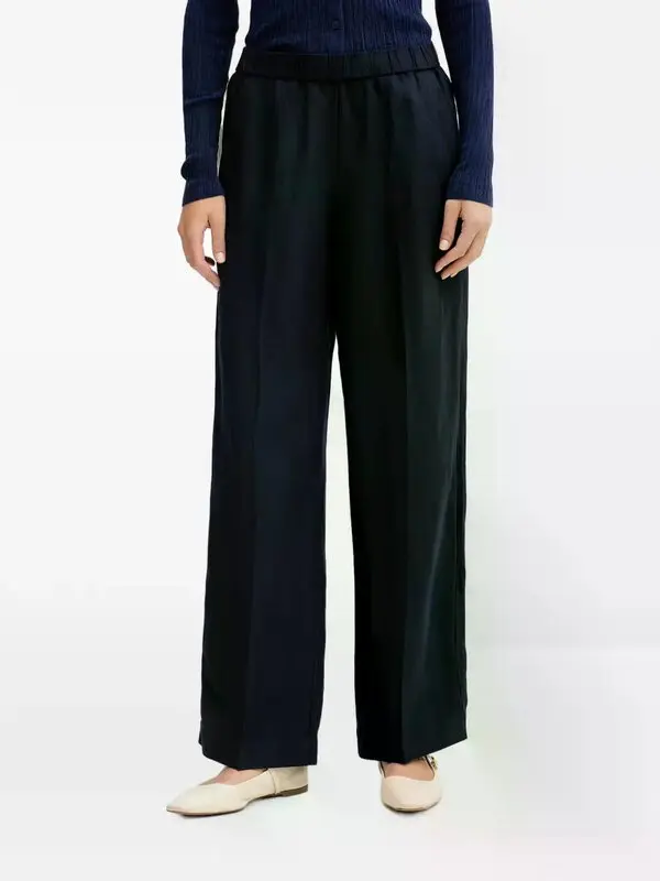 Gant Elasticated-waist Palazzo Pants - Blue