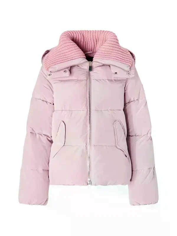 Pinko Ribbed-collar Puffer Coat - Pink