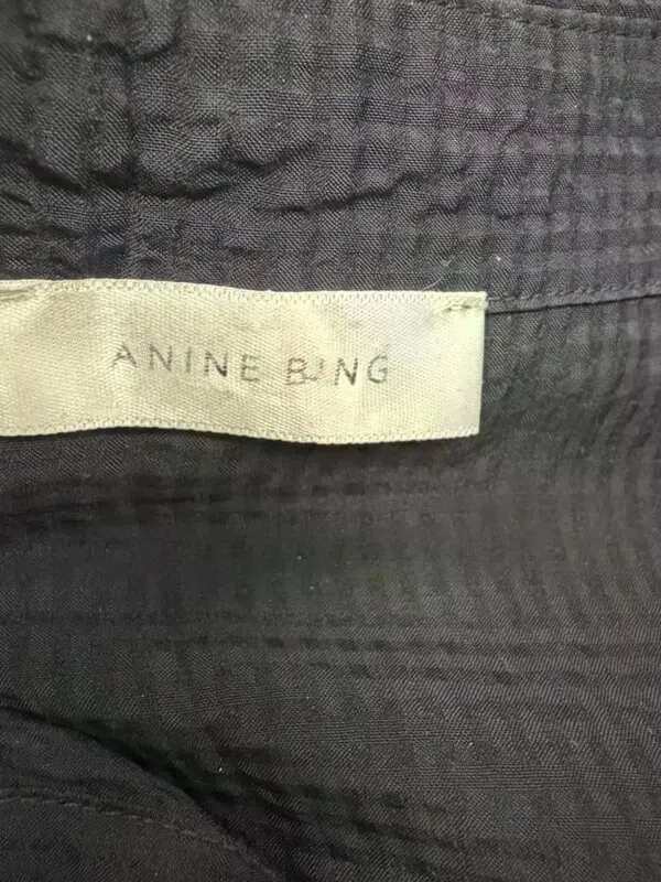 ANINE BING Textured Button-down Shirt