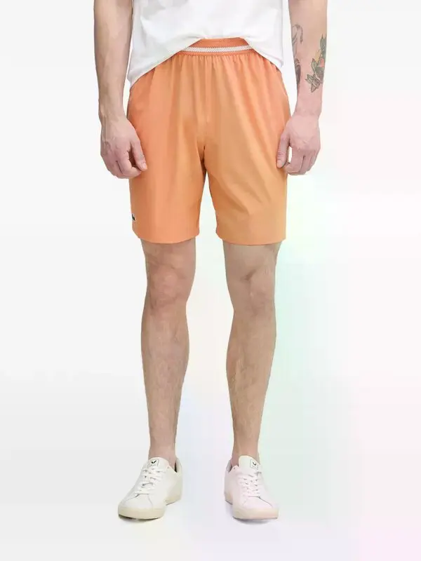 Lacoste Novak Djokovic Shorts With Elasticated Waistband - Orange