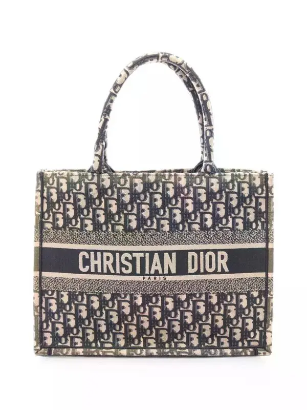 Dior Medium Oblique Book Tote - Blue