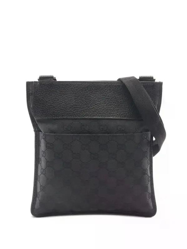 Gucci Gg Canvas Shoulder Bag - Black