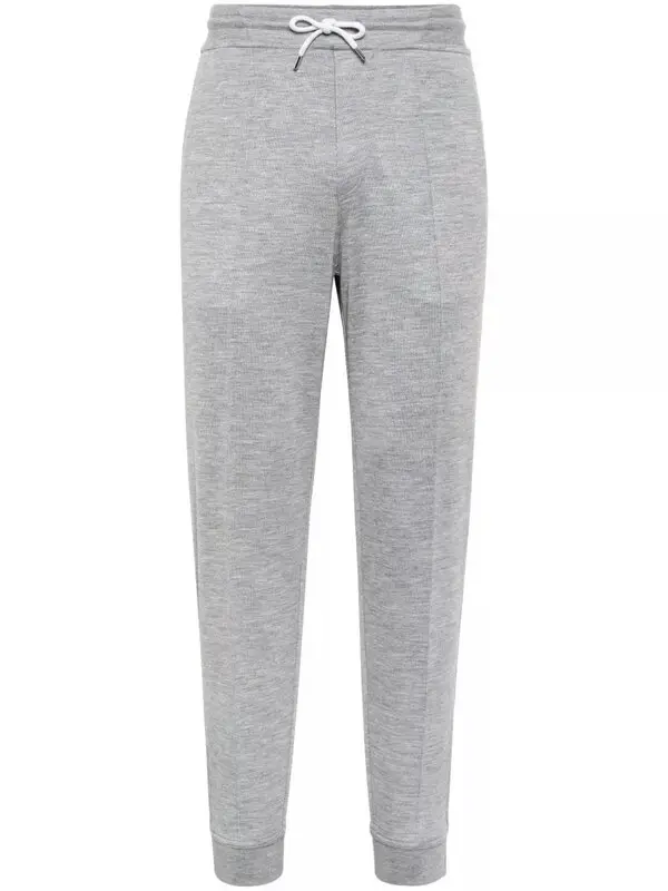 Brunello Cucinelli Pressed-crease Drawstring Trousers - Grey