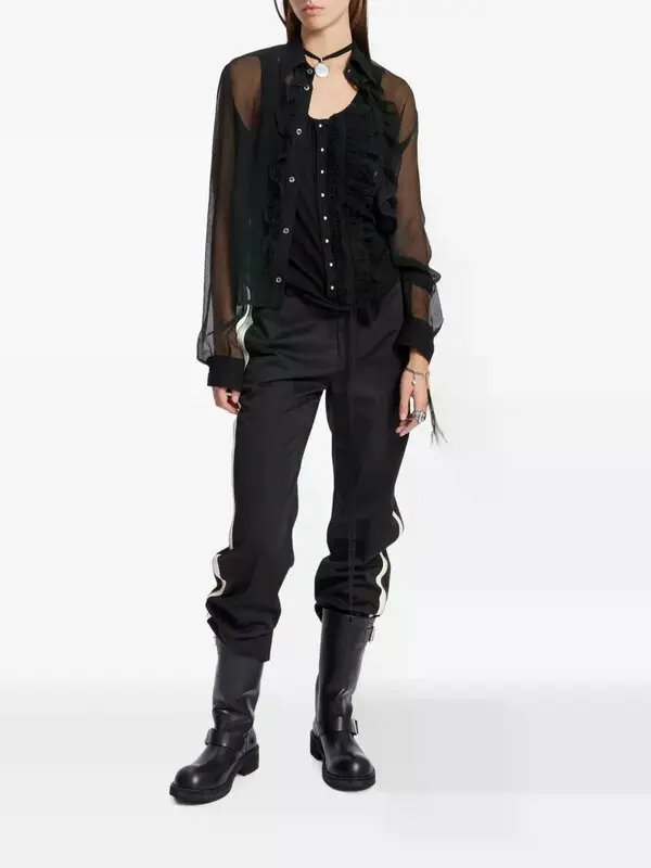ANN DEMEULEMEESTER Rase Serafino Ribbed Knit Tank Top - Black