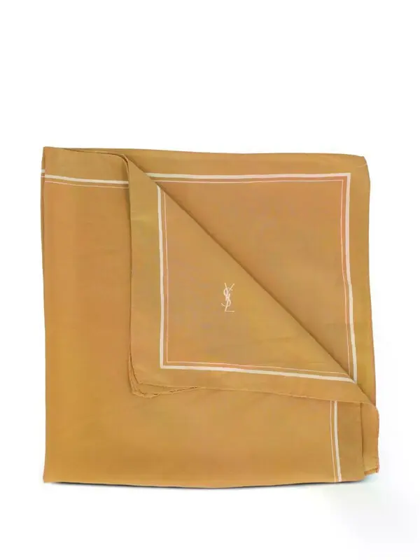 Saint Laurent Logo Scarf - Yellow