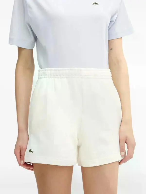Lacoste Logo Patch Elasticated Shorts - White