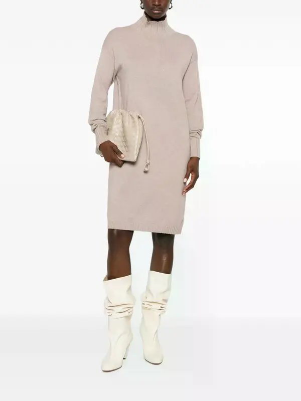 Fabiana Filippi High-neck Knitted Mini Dress