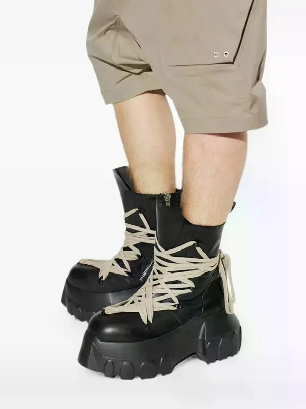 Rick Owens Megalace Lace-up Platform Boots