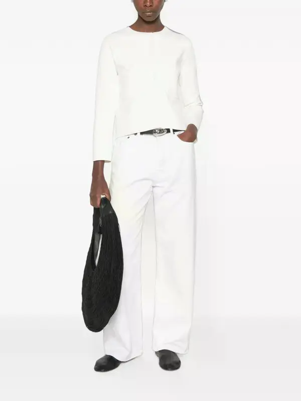 TOTEME Compact-knit Pocket-detail Cardigan - White