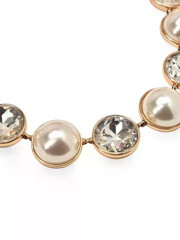 Carolina Herrera Crystal And Pearl Embellished Necklace