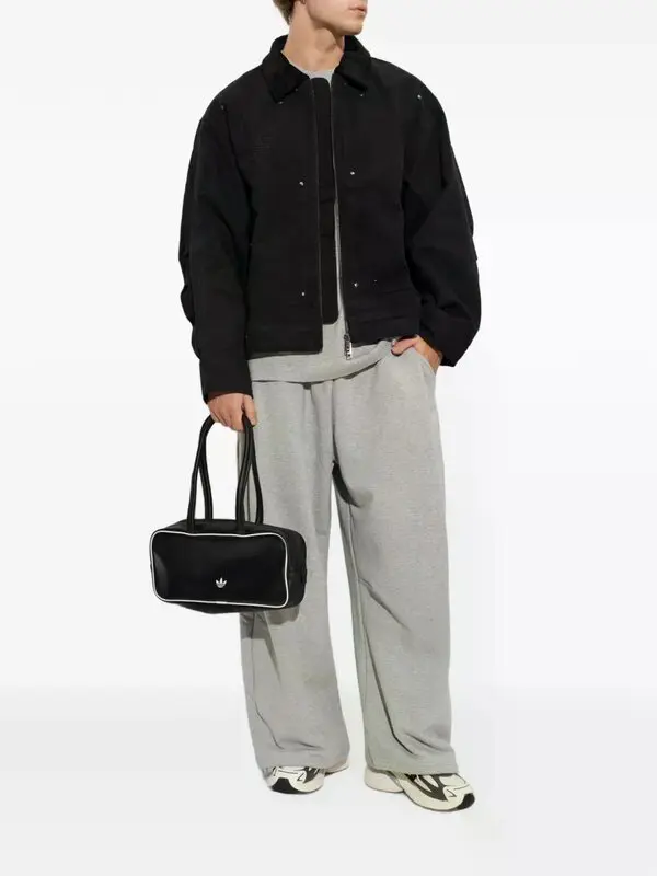 Adidas Logo-embroidered Wide-leg Track Pants