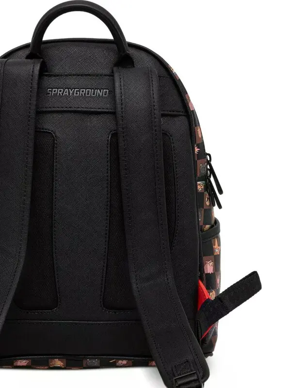 SPRAYGROUND Check-print Shark Mouth Backpack - Black