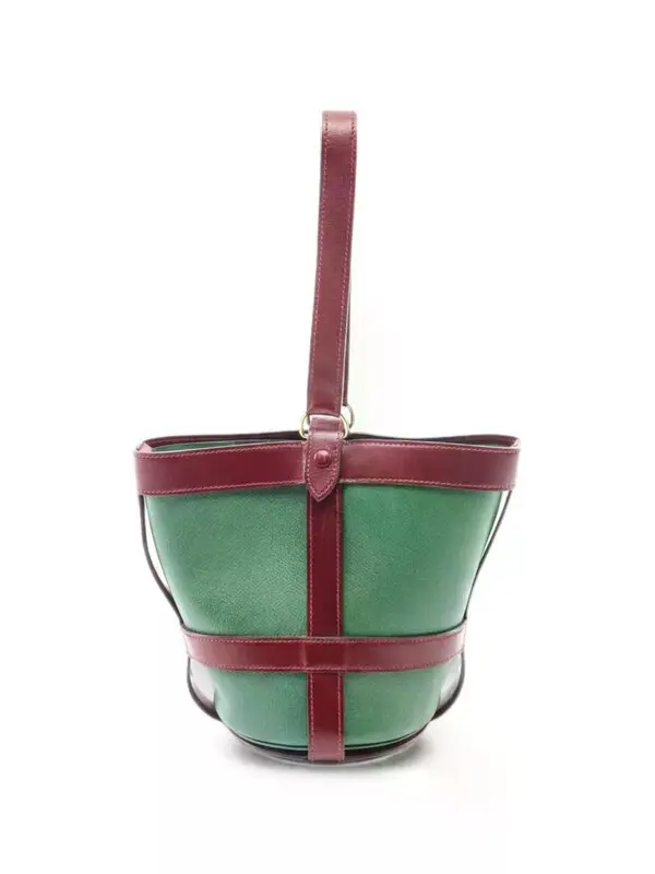 Hermès 1991 Mueslière Bucket Bag - Green