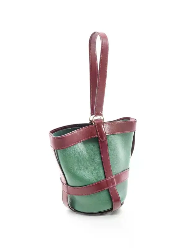 Hermès 1991 Mueslière Bucket Bag - Green