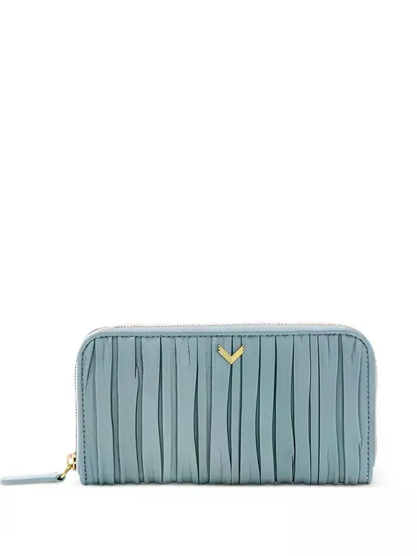 VELANTE Leather Wallet - Blue