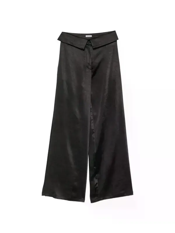 A.M.G. Foldover-waistband Wide-leg Trousers