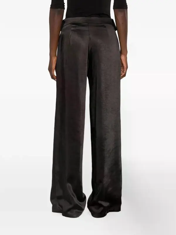 A.M.G. Foldover-waistband Wide-leg Trousers