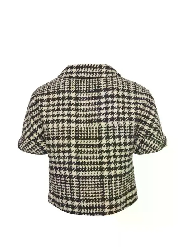 Red Valentino Houndstooth Patterned Cropped Jacket