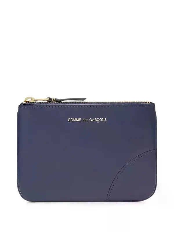 Comme Des Garçons Logo-print Zip-top Pouch - Blue