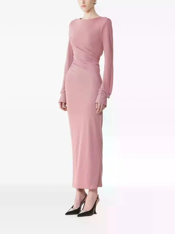 LANVIN Draped Crepe Jersey Maxi Dress