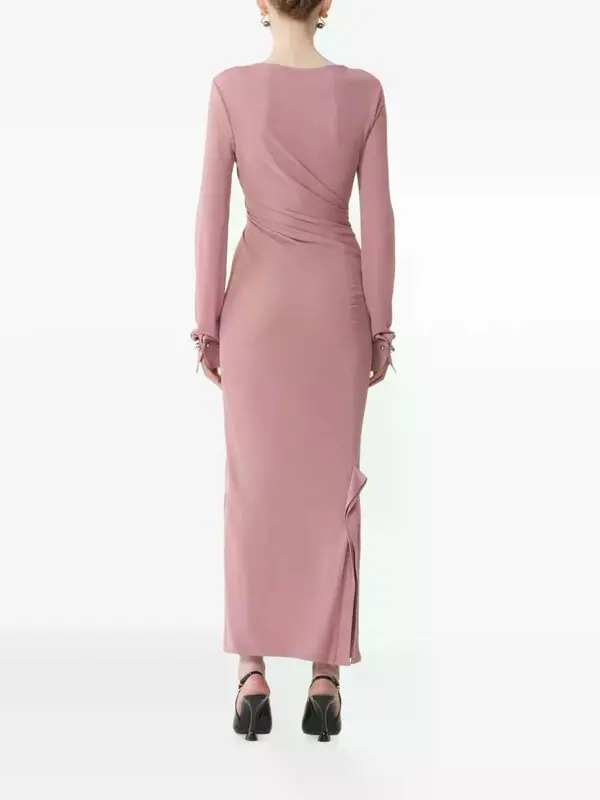 LANVIN Draped Crepe Jersey Maxi Dress
