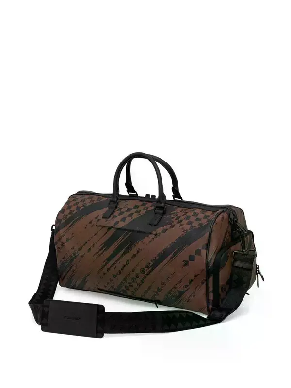 SPRAYGROUND Shark Mouth Motif Checkerboard Print Holdall