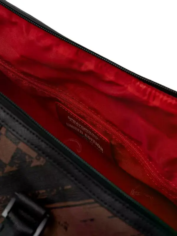 SPRAYGROUND Shark Mouth Motif Checkerboard Print Holdall