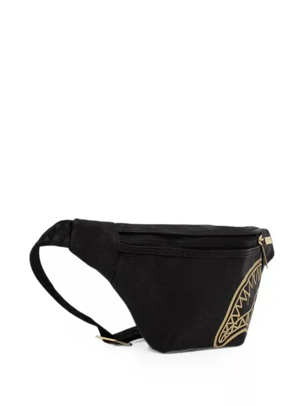 SPRAYGROUND Gold Fang Savvy Belt Bag - Black