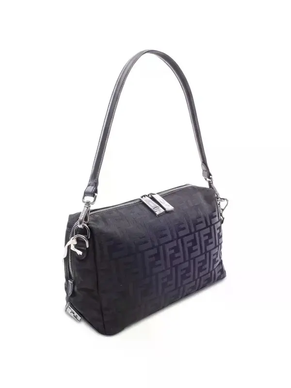 Fendi Lui Ff Monogram Shoulder Bag - Black