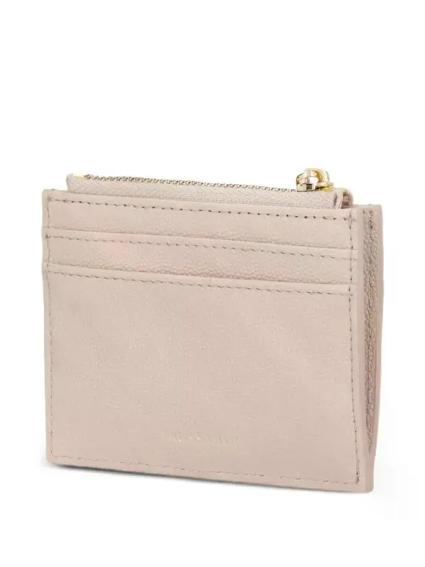 TRUSSARDI Logo Zip Card Holder