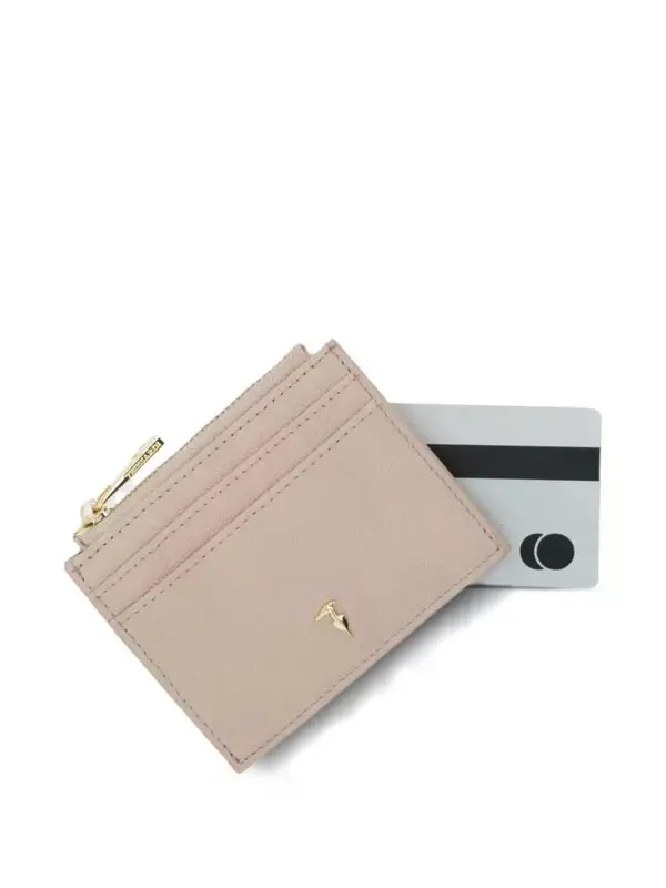 TRUSSARDI Logo Zip Card Holder