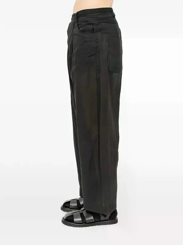 JAN JAN VAN ESSCHE Sheer Finish Twill Oversized Trousers