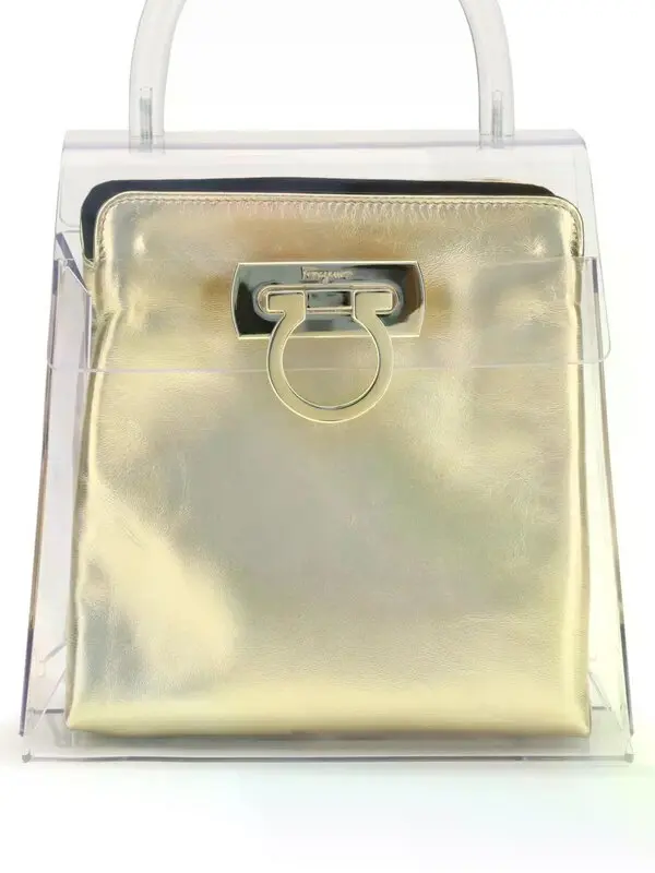 FERRAGAMO Transparent Turn-lock Tote Bag
