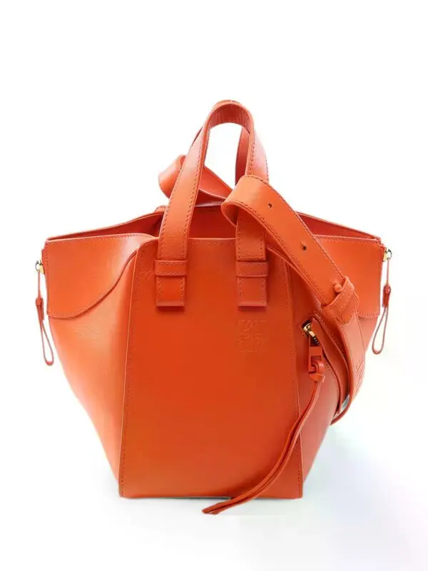 Loewe Hammock Leather Two-way Handbag - Orange