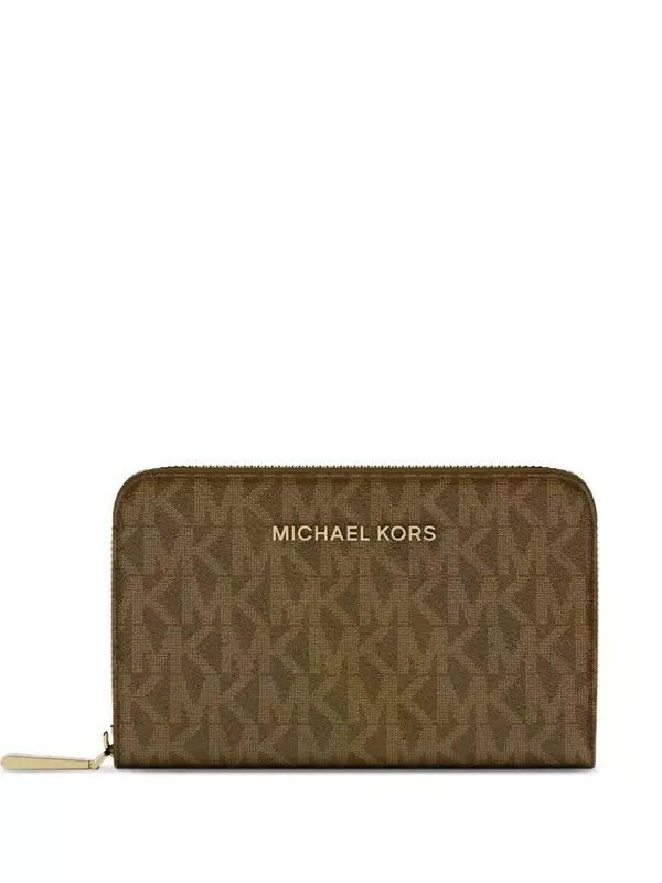 Michael Kors Small Monogram-print Wallet - Brown
