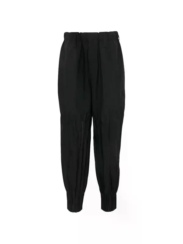 Issey Miyake S Pleated Texture Trousers - Black