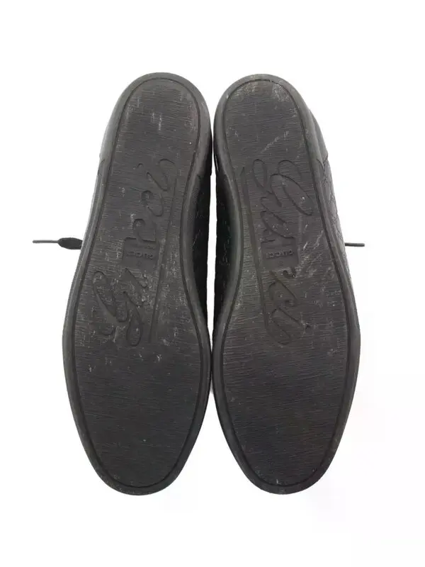Gucci 2000s Microssima High-top Lace-up Leather Sneakers