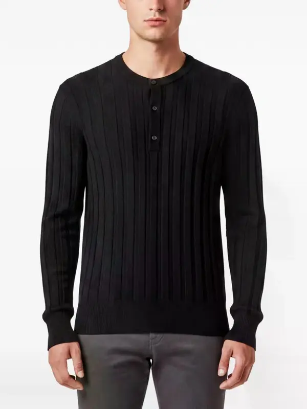 TOM FORD Rib-knit Henley Sweater