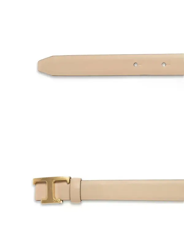 TOD'S T Timeless Leather Belt - Neutrals